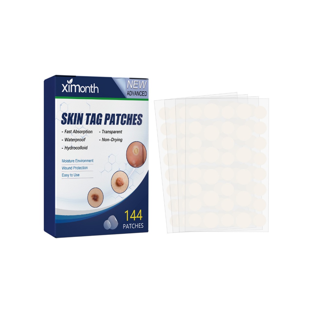 XIMONTH แผ่นแปะลดหูดบนใบหน้า ลดหูดจุดฝังเข็มเนื้อคอ ข้าวโพด ทำความสะอาด ...