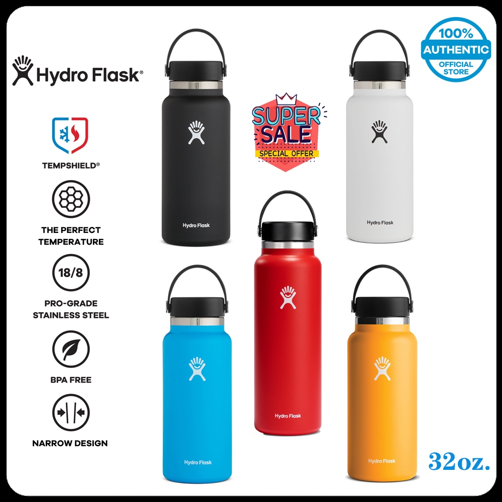 NEW HYDRO FLASK รุ่น WIDE MOUTH FLEX SIP LID 32 OZ 960ML water bottler ...