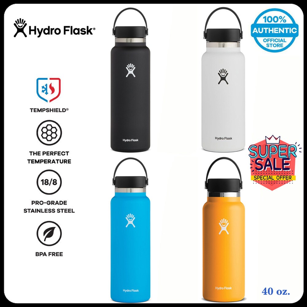 NEW HYDRO FLASK รุ่น WIDE MOUTH FLEX SIP LID 40 OZ 1180ML water bottle ...