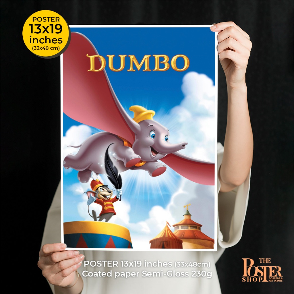 Dumbo Poster 1941 โปสเตอร์ ดัมโบ้ ช้างน้อยมหัศจรรย์ ภาพขนาด 33X48 cm ...