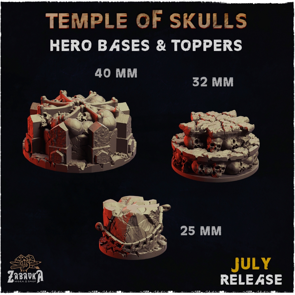 Temple of skulls miniature bases ฐานโมเดล warhammer 40k aos [Designed ...
