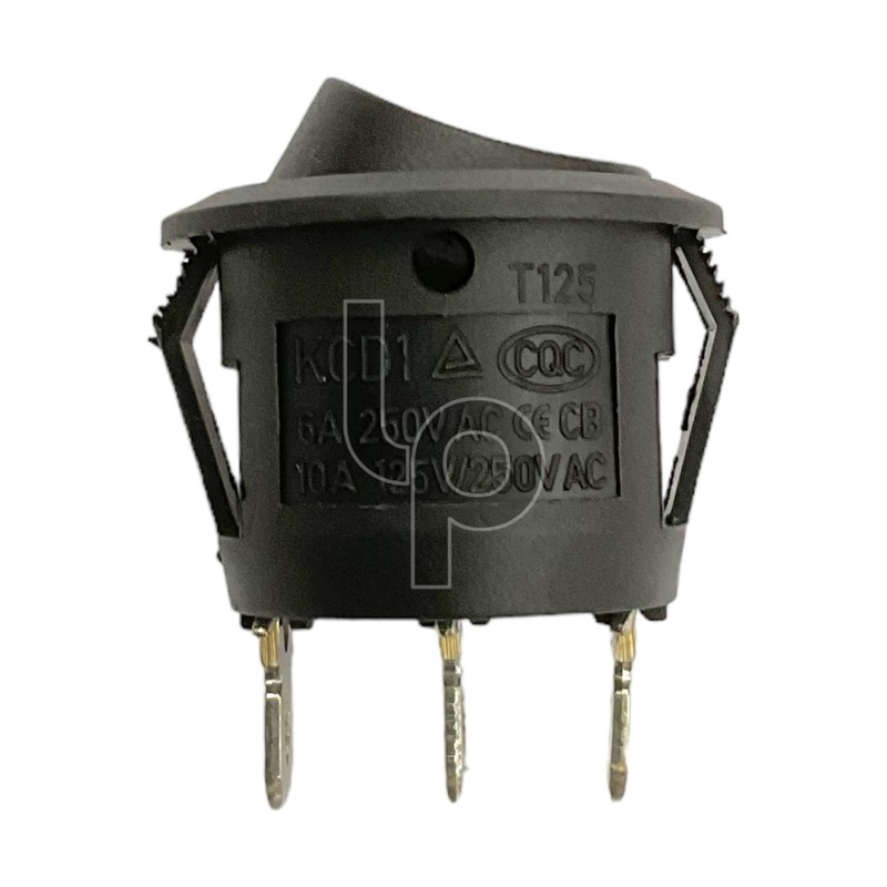 สวิตซ์เปิด-ปิด KCD-1 ทรงกลม 3 ขา 220V สีดำ | Shopee Thailand