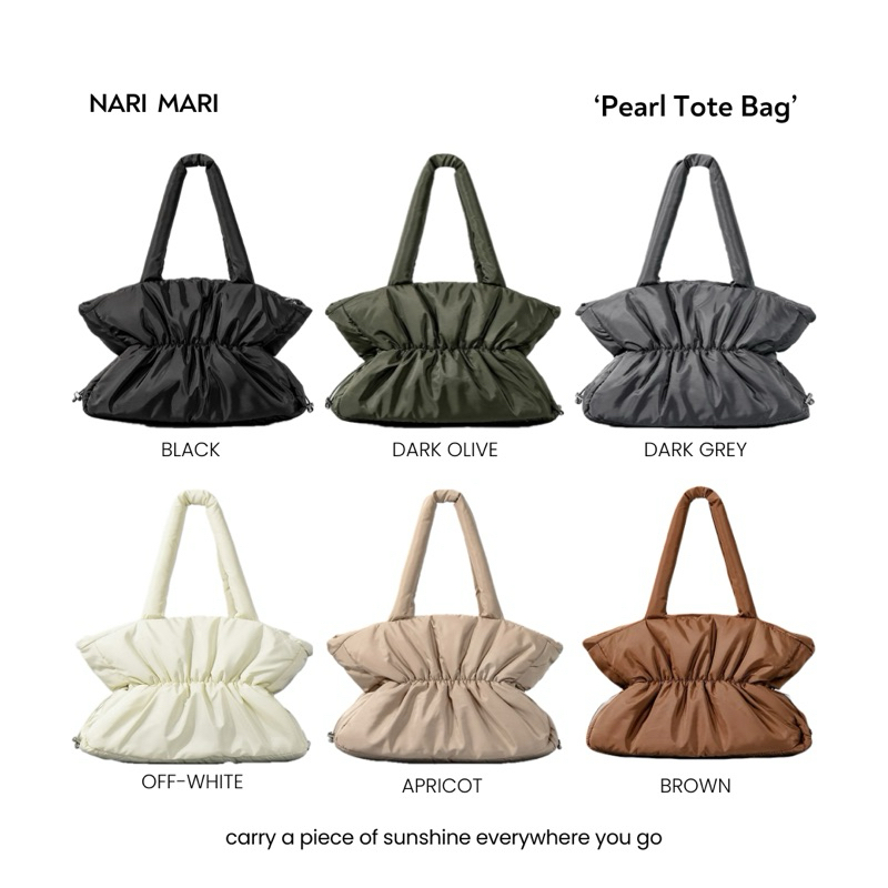 Nari Mari - Pearl Tote Bag กระเป๋าผ้าไนลอนพรีเมียม ใส่ไอแพด แล็ปท็อปได้ ...