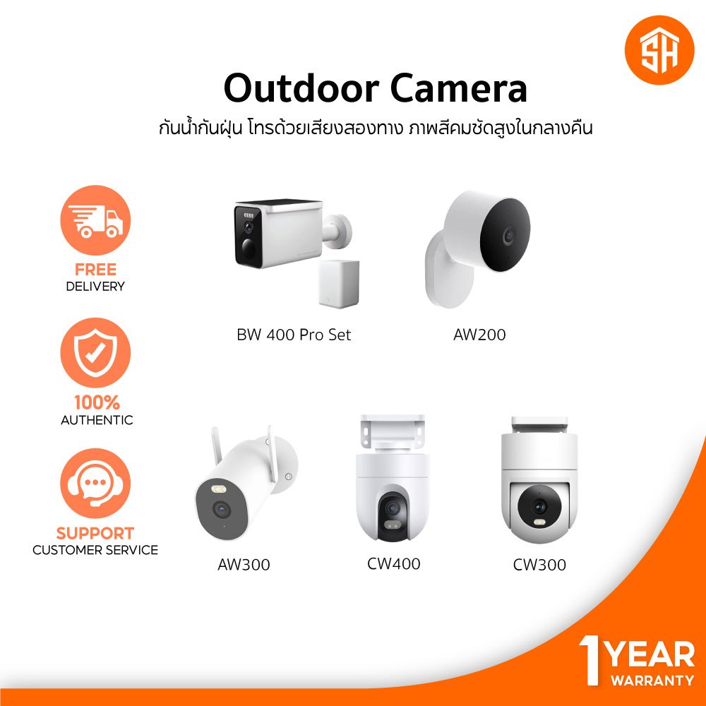 [ประกันศูนย์ไทย] Xiaomi Outdoor Camera AW 200 / AW 300 / CW 300 / CW ...