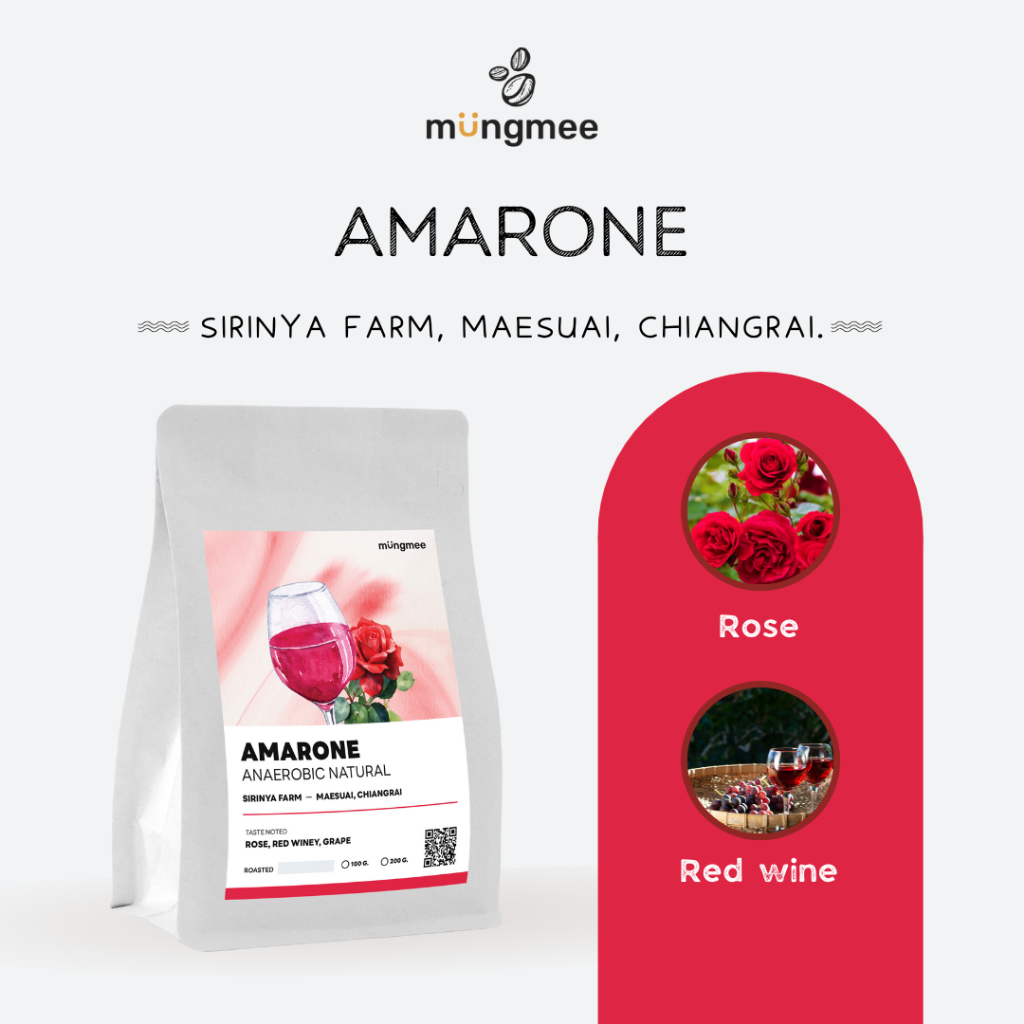 Mungmee Coffee เมล็ดกาแฟ คั่วอ่อน Sirinya - Amarone | Shopee Thailand