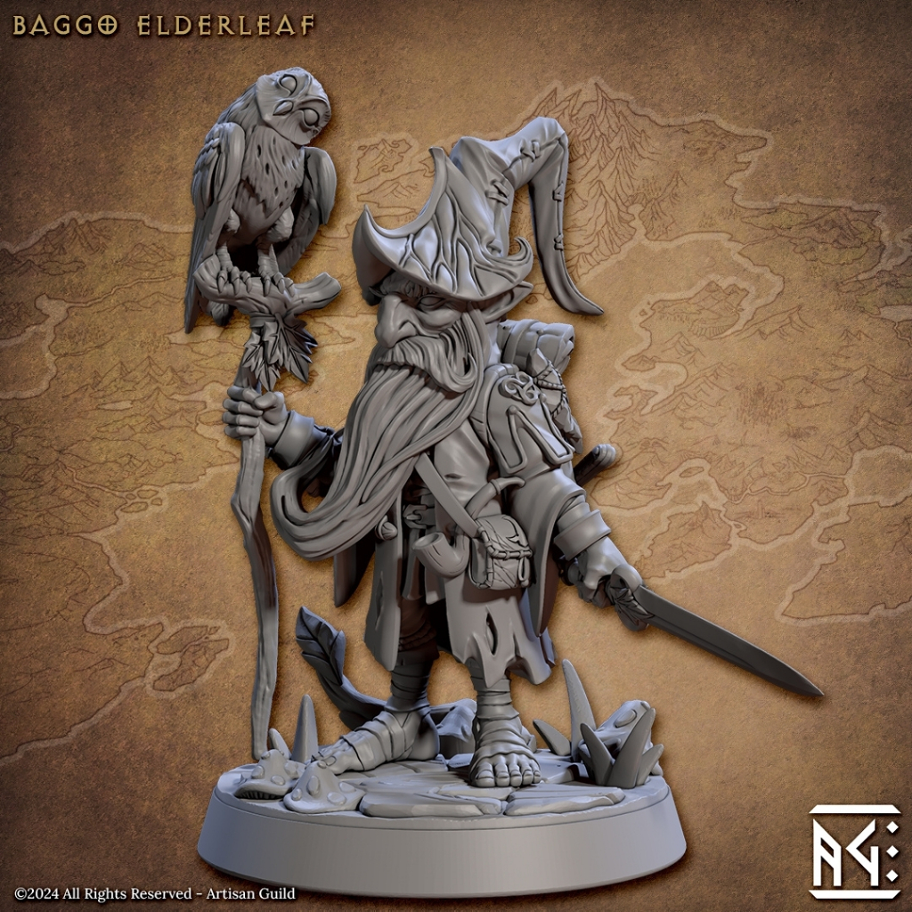 Baggo Elderleaf - Deeproot Lurikeen - Humanoid Gnome / 32mm scale 3D ...