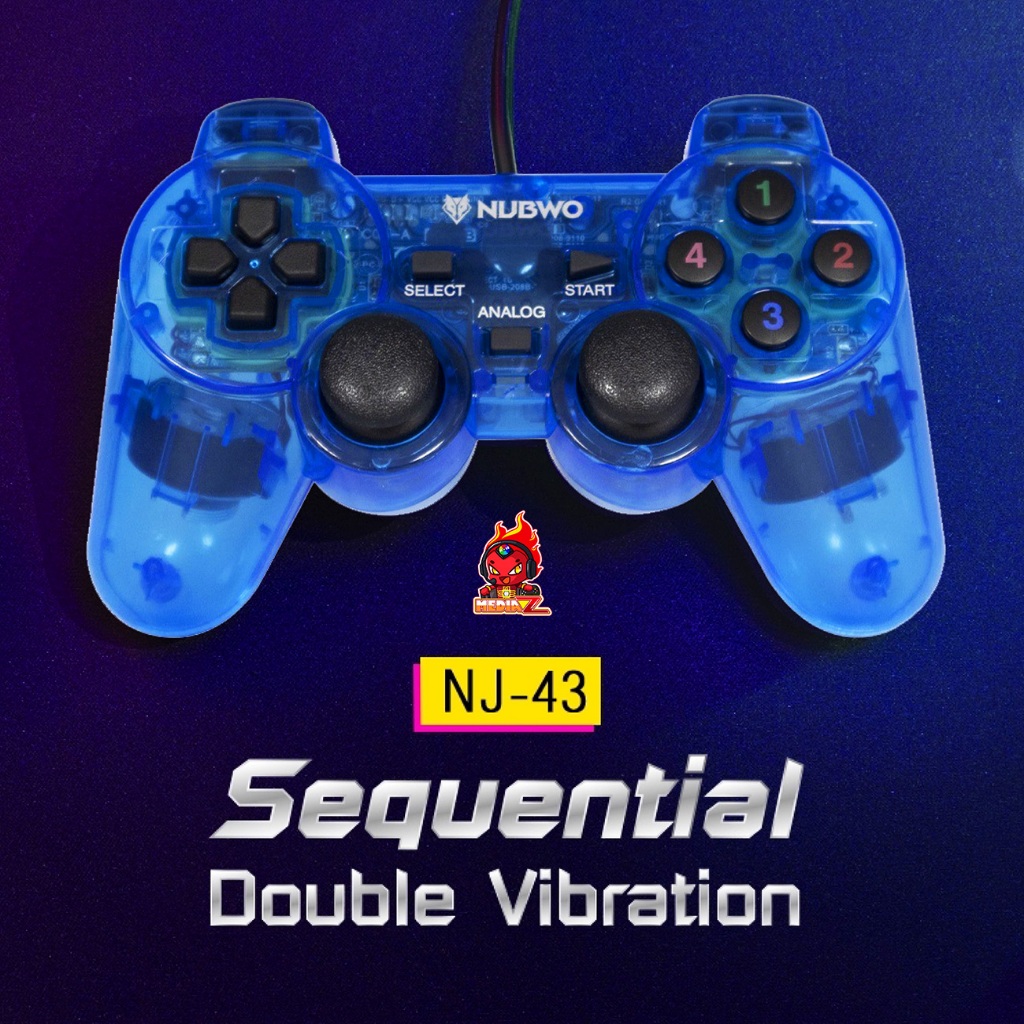 มีโค้ดลด30% จอยเกมส์ Nubwo NJ-43 BlueSequential Controller Joy stick ...