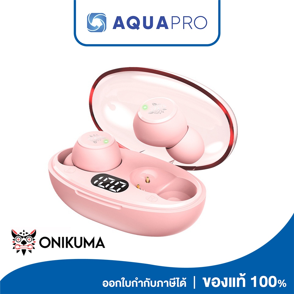 Onikuma T305 TWS Earphone (Pink) หูฟังไร้สาย คุณภาพเสียงระดับ HiFi บลูทูธ 5.3 ประกันศูนย์ไทย 2 ...