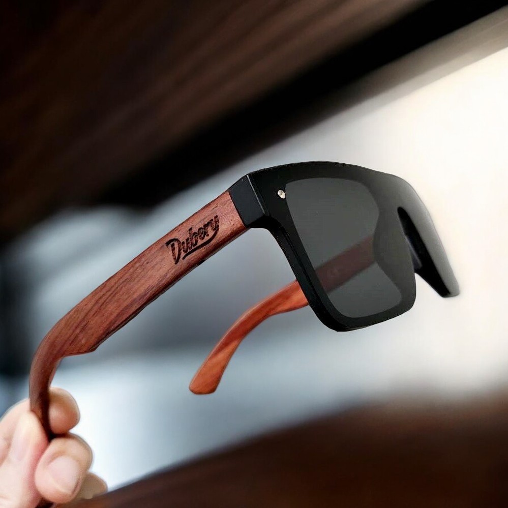 Dubery แบรนด์แท้ 100% ร้านไทยส่งเร็ว ขาไม้ เลนส์ Polarized แว่นกันแดด ...