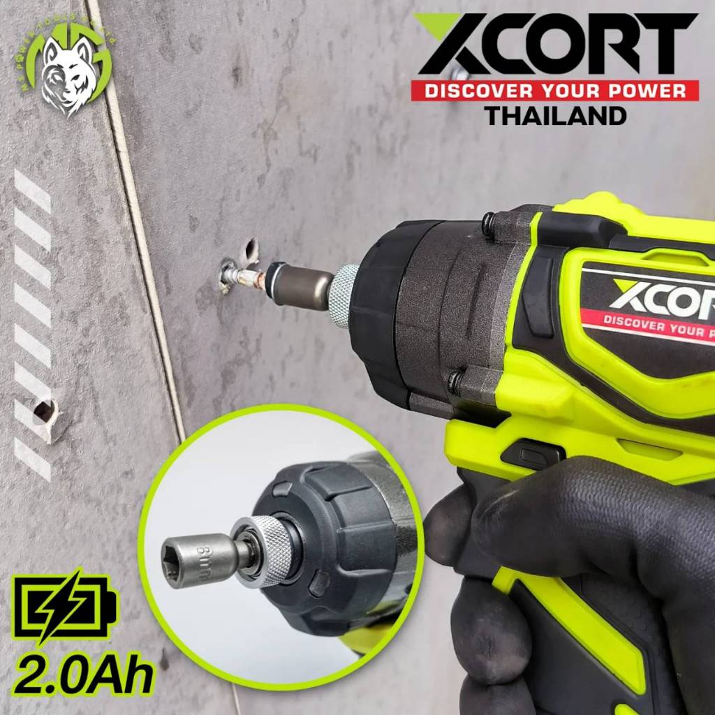 ไขควงกระแทกไร้สาย รุ่นใหม่บรัชเลส Xcort XDC21 มอเตอร์ไร้แปรงถ่าน 20 V. IMPACT DRIVER BL MOTER ...