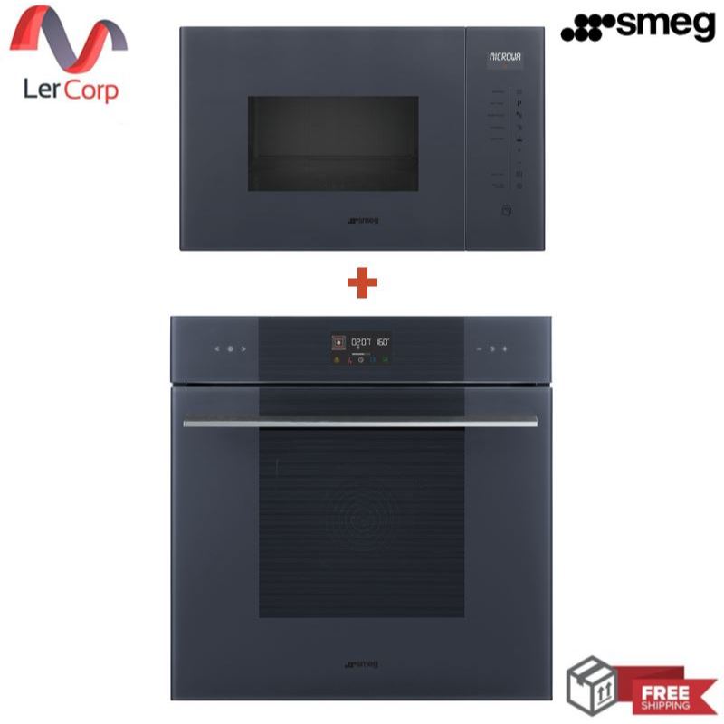 (Smeg) เตาอบ Traditional Galileo Oven รุ่น SO6102TG + เตาไมโครเวฟ รุ่น ...