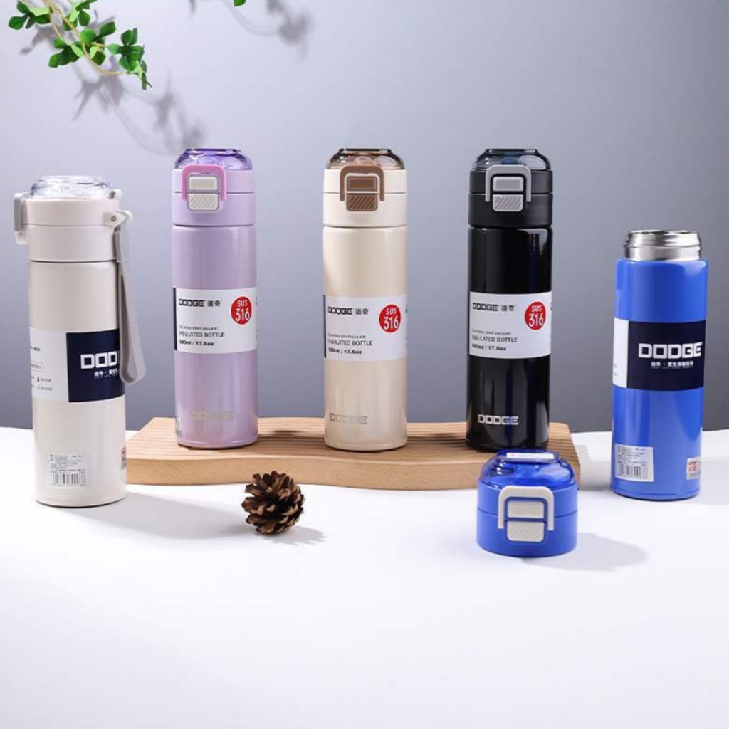 DODGE กระบอกน้ำเก็บอุณหภูมิ SUS 316 เก็บร้อนเก็บเย็นได้ ระบบล็อคฝา 2 ชั้น เปิดฝา 2 ฟังก์ชั่น ...