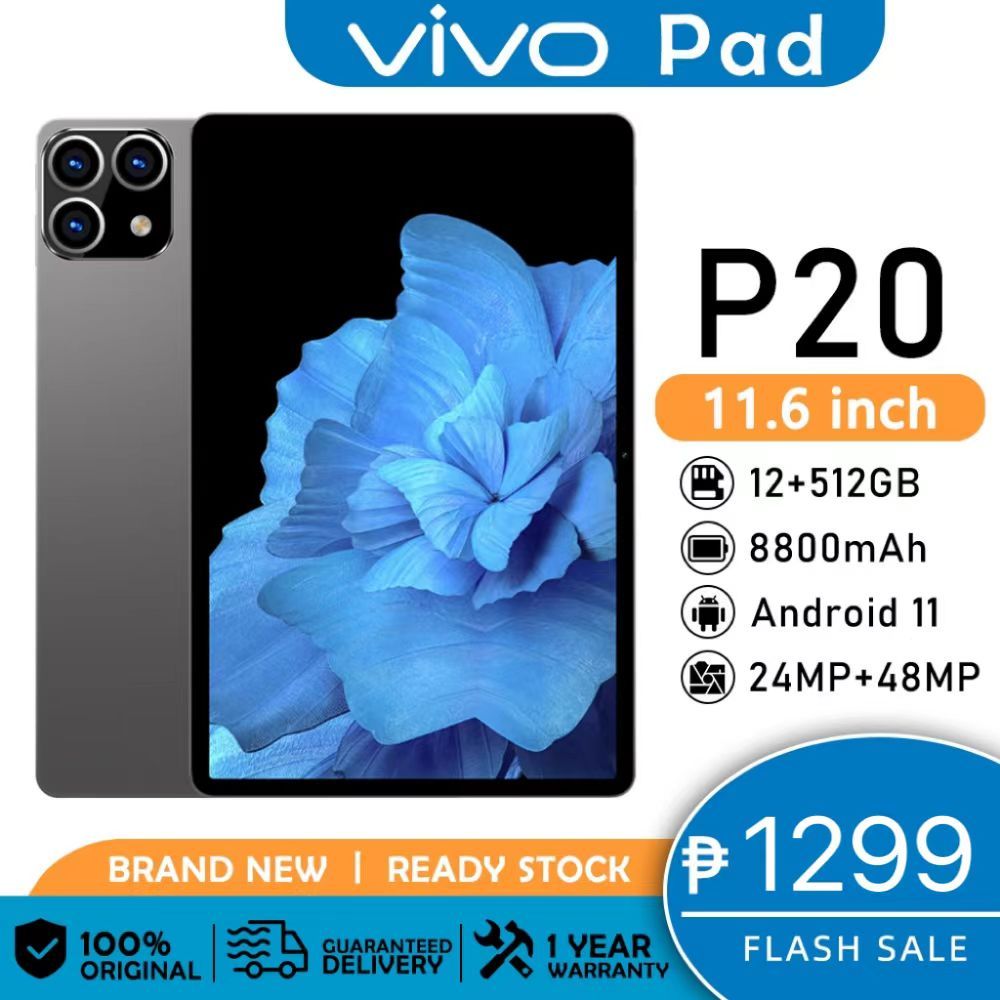 แท็บเล็ต VIVO สเปคแท้100% Tablet 11.6inch จอใหญ่ 5G แท็บเล็ต รองรับ2ซิม ...