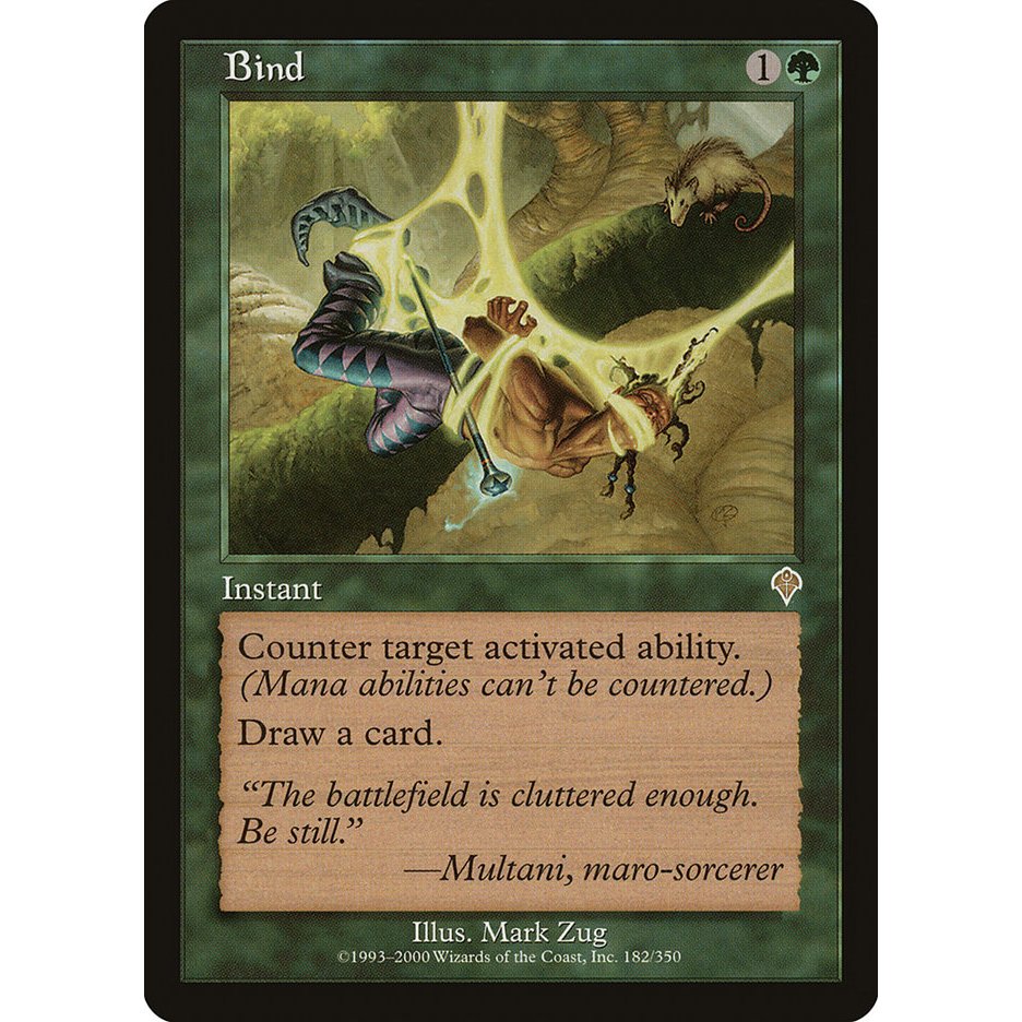 Bind สภาพ EX การ์ด Magic The Gathering ของแท้ จากรุ่น Invasion | Shopee ...