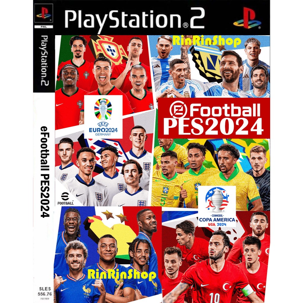 แผ่นเกมส์ PES 2024 V.4 Euro & Copa America Update Playstation 2 คุณภาพ ...