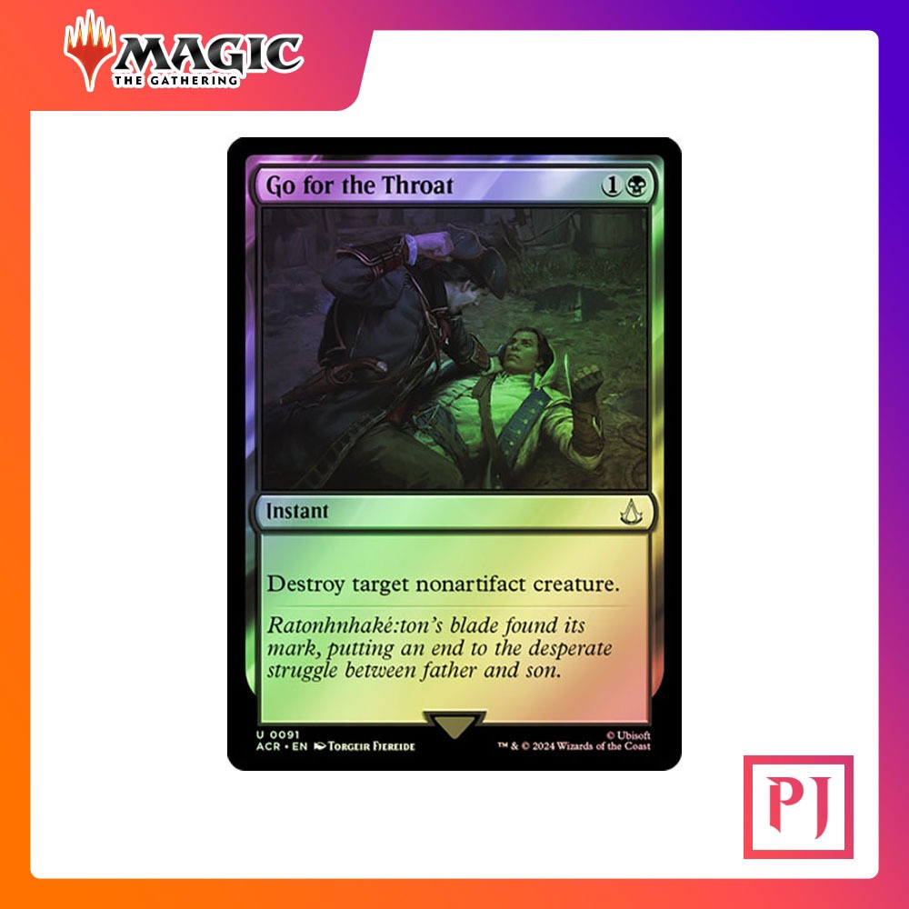 [MTG] Go for the Throat [ACR] [BLACK] [UNCOM] [FOIL] [ENG] (การ์ดเมจิค ...