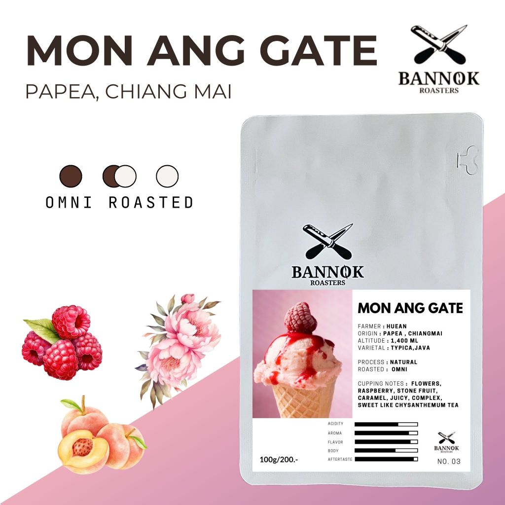 เมล็ดกาแฟคั่ว Mon Ang Gate 100g -Natural Process- Bannok Coffee Roaster ...