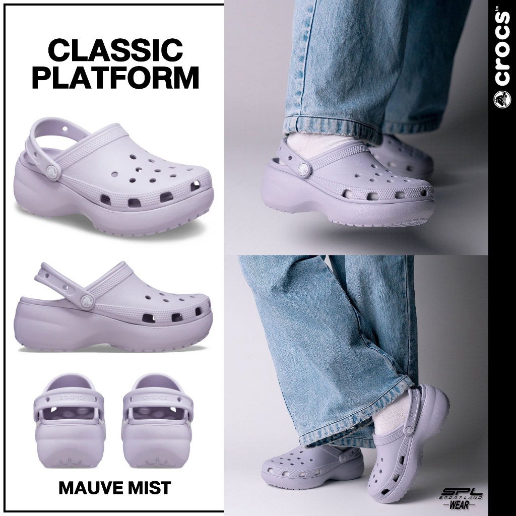 Crocs รองเท้าแตะ รองเท้าแฟชั่น W Classic Platform Clog 206750-5PS (2590) | Shopee Thailand
