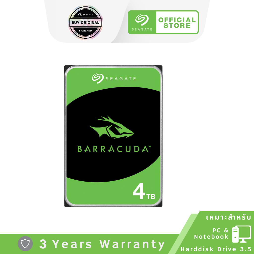 Seagate 4TB BarraCuda สำหรับคอมพิวเตอร์ PC&Labtop HDD ขนาด 3.5" ความ ...