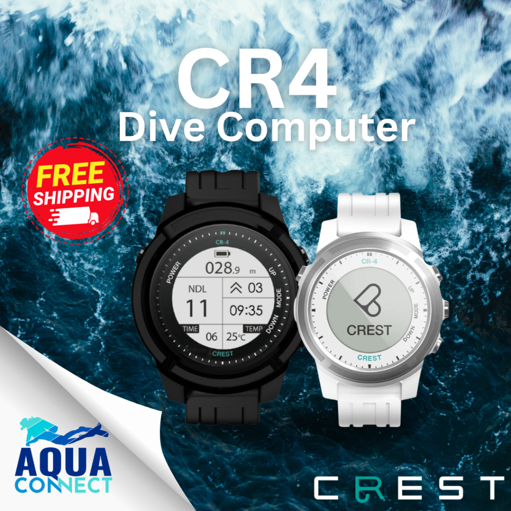 CREST CR4 Dive Computer ขายดี ไดฟ์คอมพิวเตอร์ ดำน้ำ มี 2 สี แบตเตอรี่แบบชาร์จไฟได้ กันน้ำ 100 m ...
