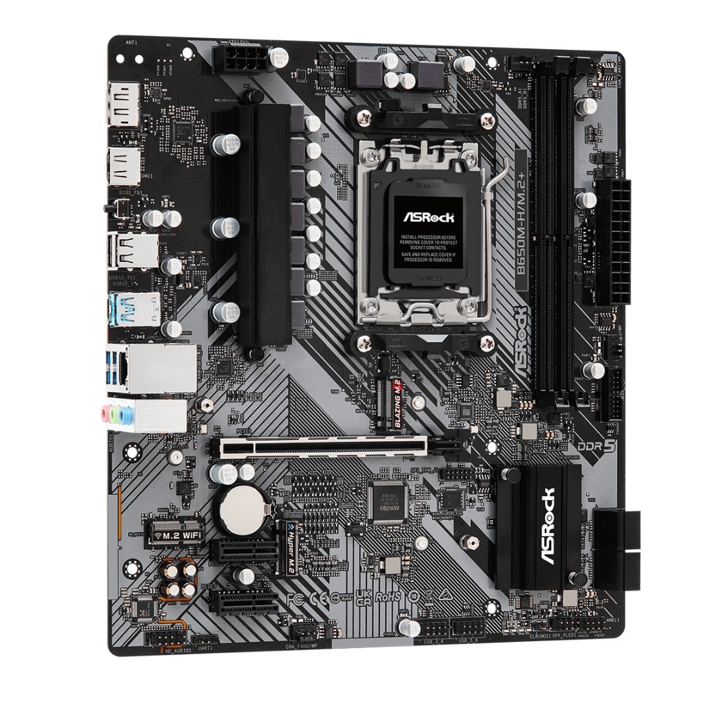 ASRock B650M-H/M.2+ AMD AM5 mATX Motherboard (เมนบอร์ด) | Shopee Thailand