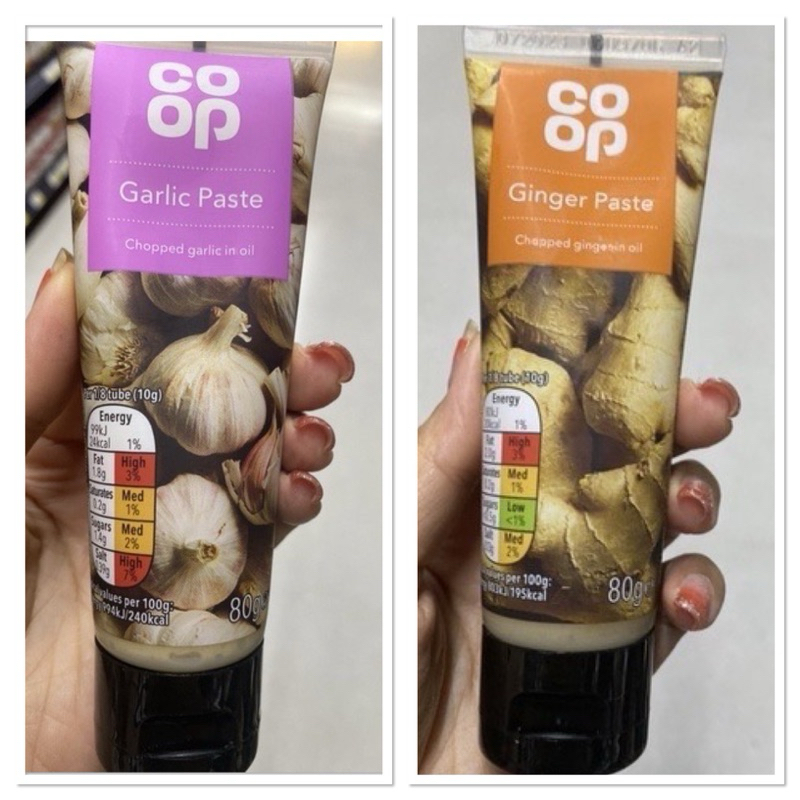 CO-OP Garlic Paste 80g. Chopped Garlic in oil / Ginger Paste 80g. Chopped ginger in oil | Shopee ...
