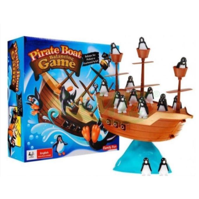 เกมส์เพนกวินตกเรือโจรสลัด Pirate boat balancing game | Shopee Thailand