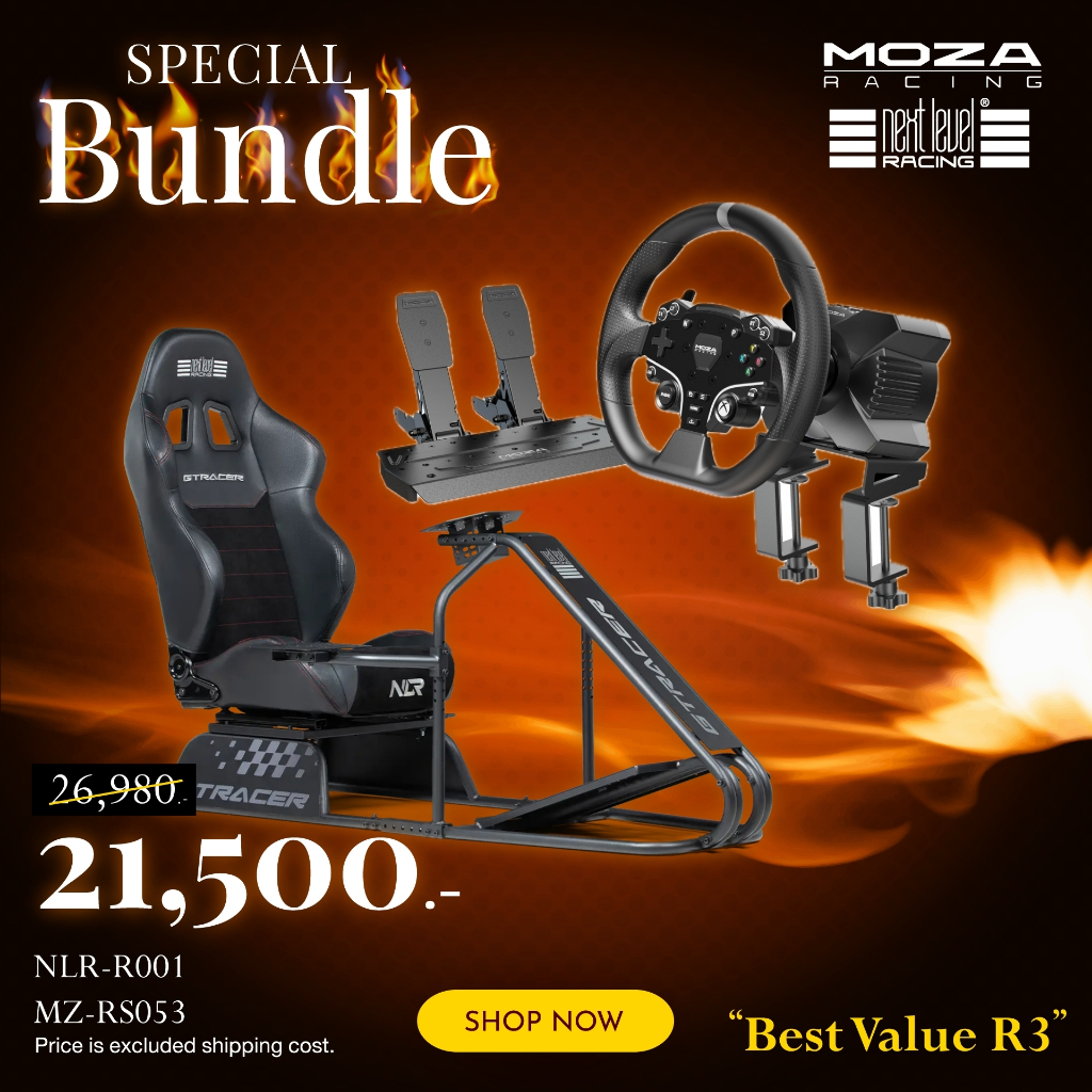 SET พวงมาลัย MOZA RS053 R3 bundle (Xbox) พร้อม Next Level Racing รุ่น NLR-R001 (รองรับ PC-XBOX ...
