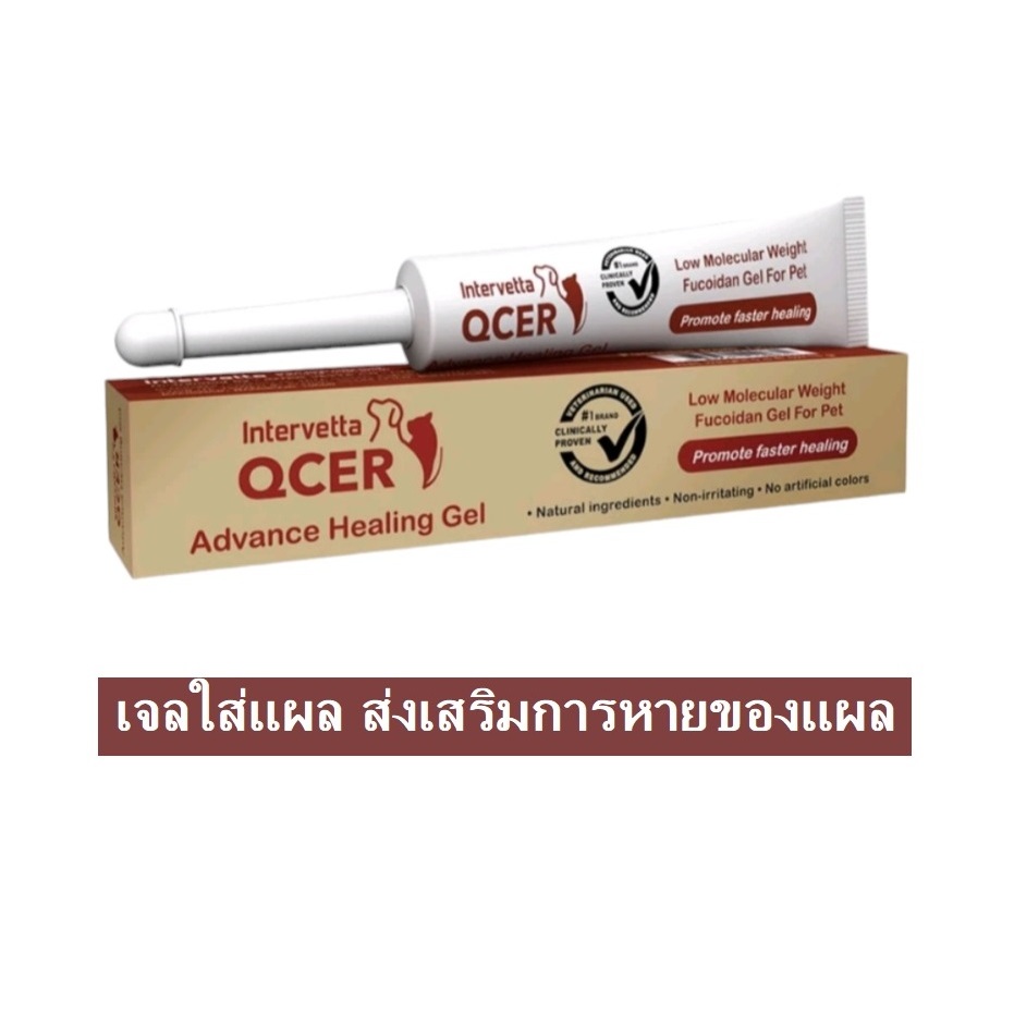 Qcer Gel (ชนิดเจล) คิวเซอร์เจล สำหรับทาสุนัข แมว หนู กระต่าย (15 กรัม ...