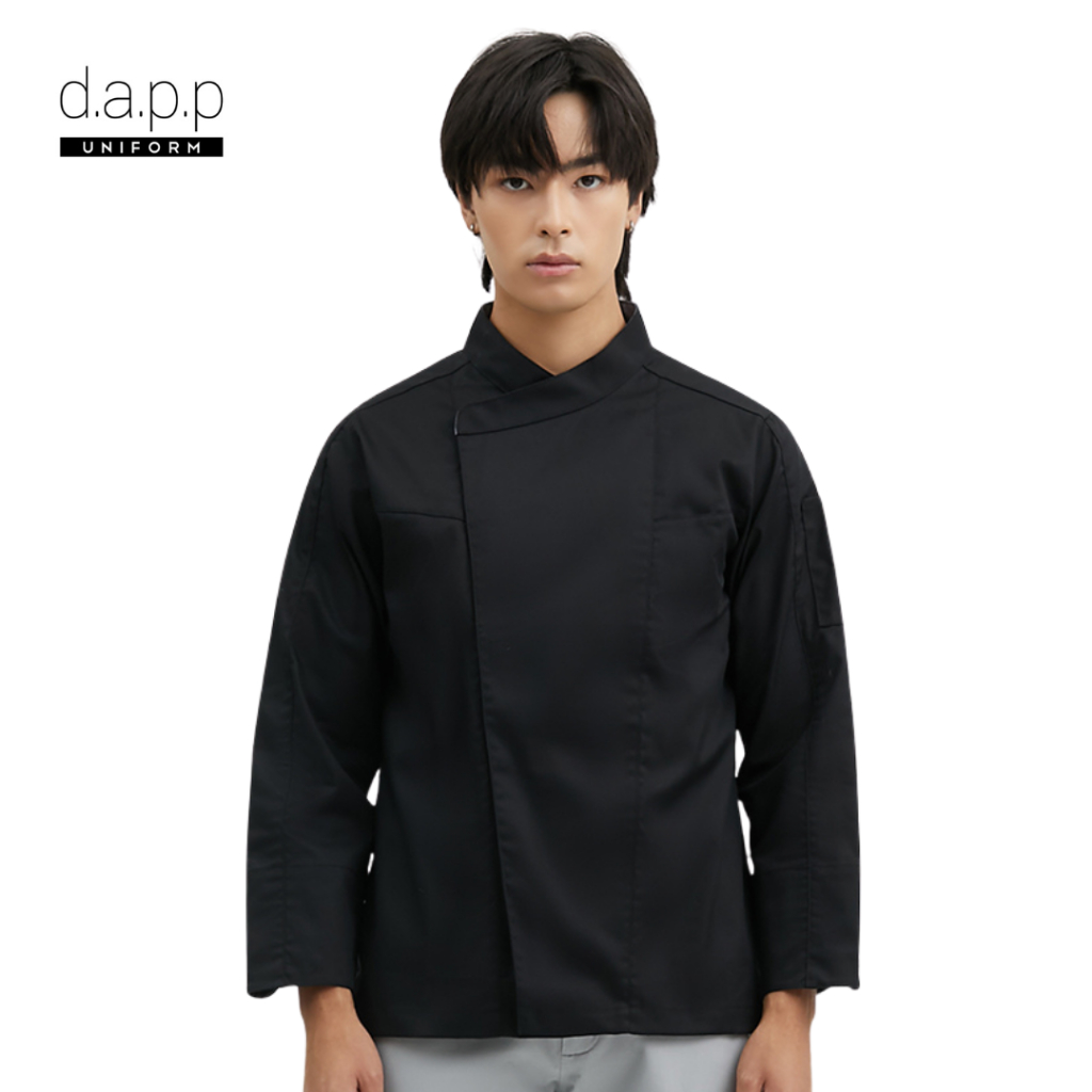 dapp Uniform เสื้อเชฟ เสื้อกุ๊ก แขนยาว รุ่น Tommy สีดำ (TJKB1009DPS ...