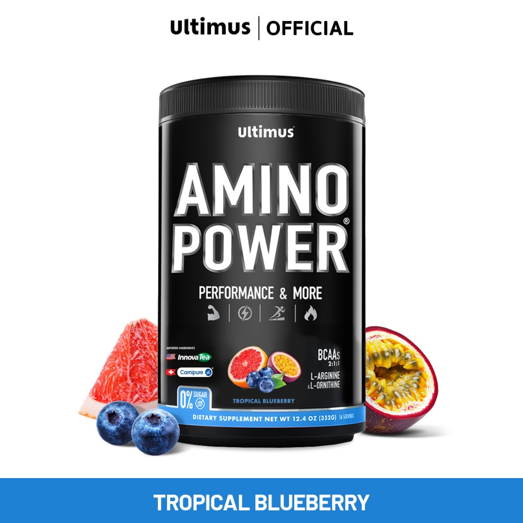 Ultimus Amino Power (Active BCAAs 2:1:1) Tropical Blueberry Flavor 1 ...
