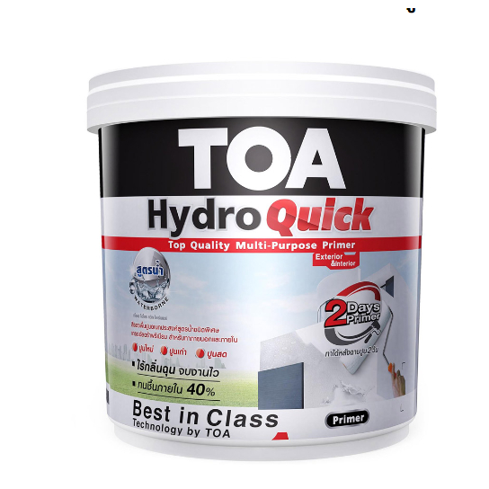 สีรองพื้น สูตรน้ำ สีขาว รองพื้นปูนอเนกประสงค์ TOA Hydroquick รองพื้นปูนเก่า-ปูนใหม่ ปูนฉาบ2วัน ...