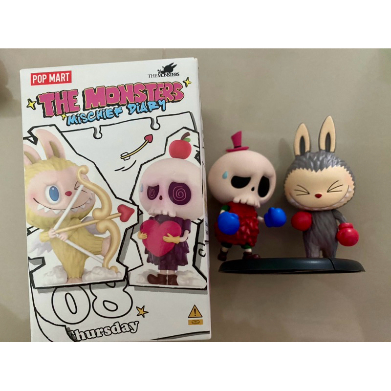 Labubu power puff pop mart art toy popland | Shopee Thailand
