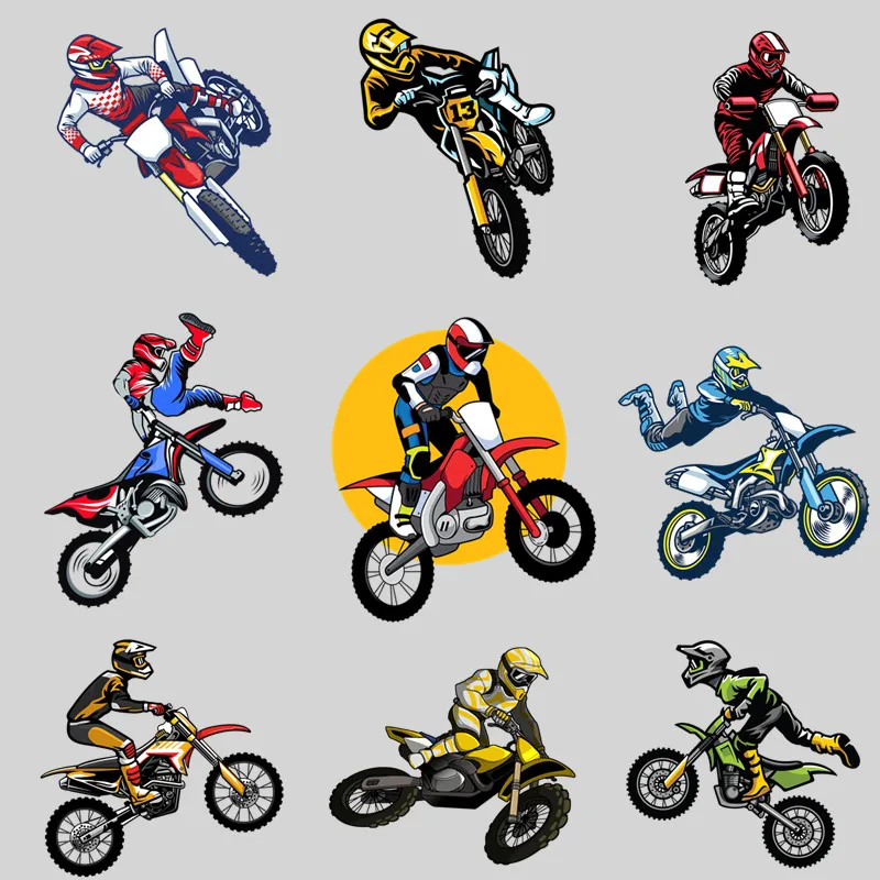 ตัวรีดติดเสื้อ 197 .รถจักรยานยนต์ Motocross Rider Patches ตัวรีดร้อน ...