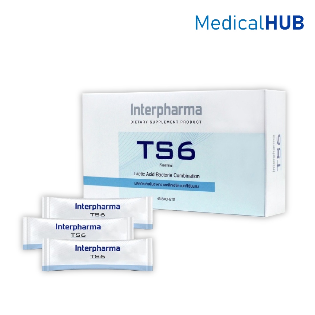 Interpharma TS6 Probiotic ทีเอสหกโปรไบโอติก สร้างสมดุลทางเดินอาหาร ...