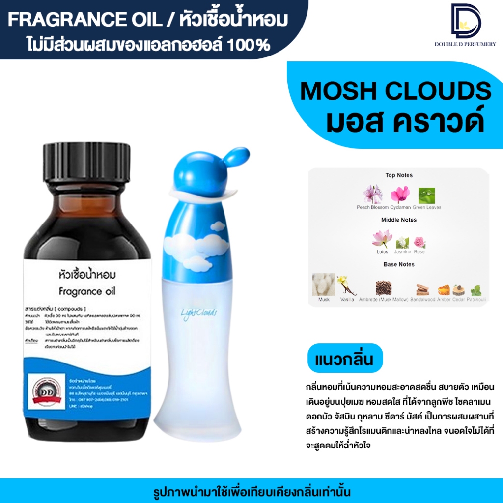 หัวเชื้อน้ำหอม กลิ่น มอสชิโน่ คราวน์ (MOSH CLOUDS) | Shopee Thailand