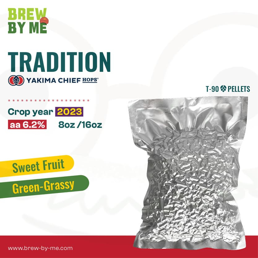 ฮอปส์ Tradition (GR) 8oz หรือ 16oz PELLET HOPS (T90) โดย Yakima Chief ...