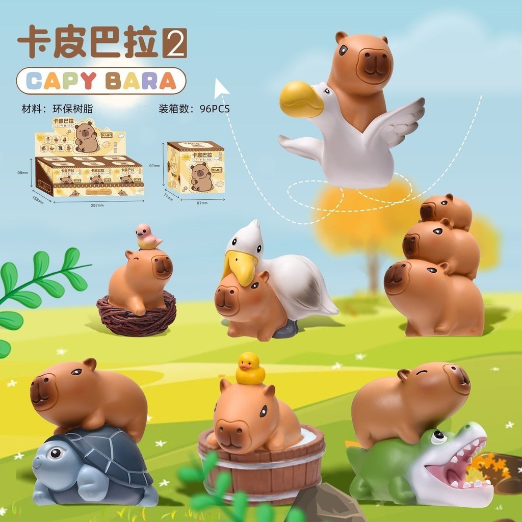 🔥พร้อมส่ง ของแท้🔥Capybara Blind Box V2 Charmingly Naive Capybara Two ...