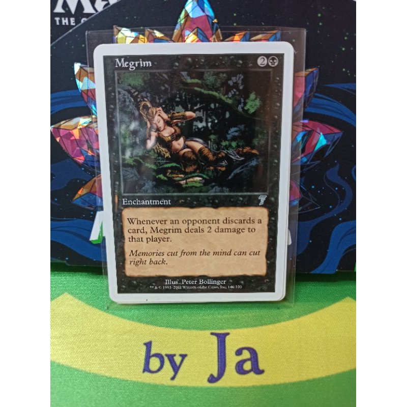 Megrim Magic The Gathering Original ของแท้ สภาพ EX รุ่น 7 th Edit 146/ ...