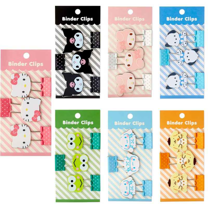 คลิปหนีบกระดาษ Sanrio binder clip ของแท้จากญี่ปุ่น🇯🇵 | Shopee Thailand