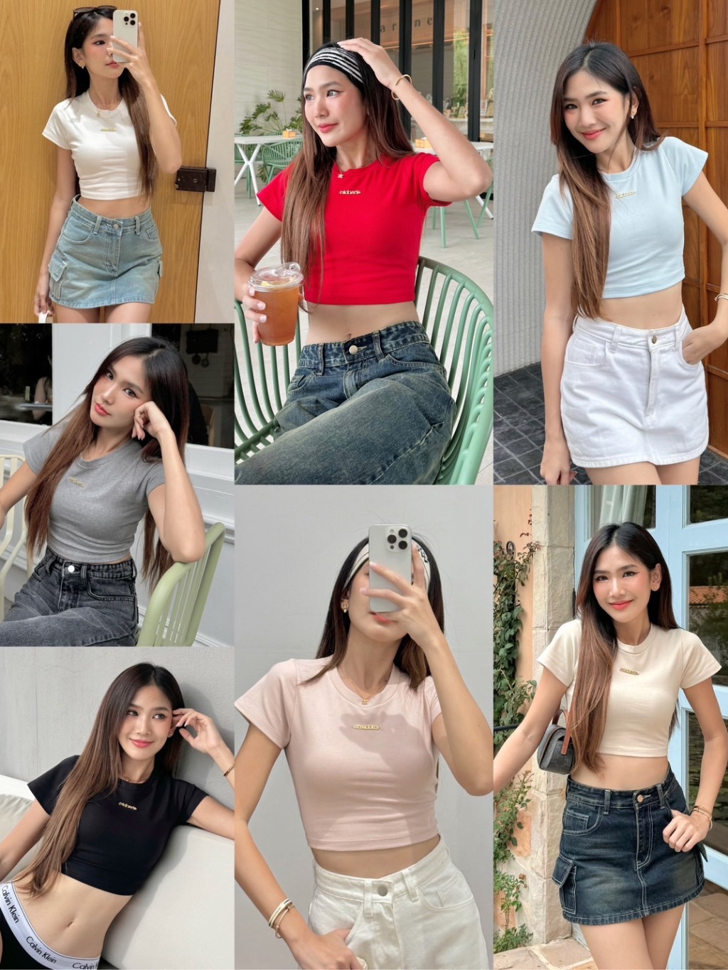 NICHARISSHOP - เสื้อครอป รุ่น Nicha Baby Tee | Shopee Thailand