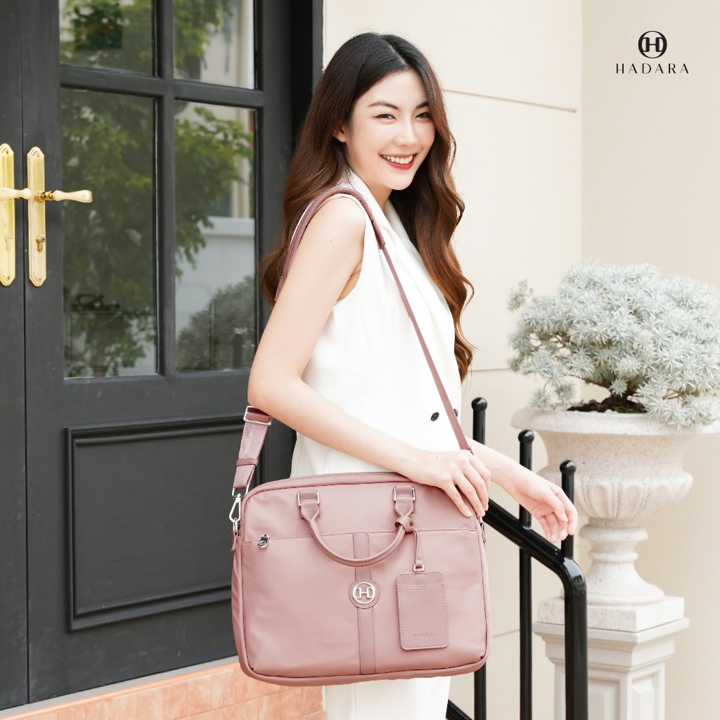 Hadara กระเป๋าสะพายข้าง รุ่น Prestige No.6 ใส่ Notebook iPad ได้ ช่องเก็บ 18 ช่อง | Shopee Thailand