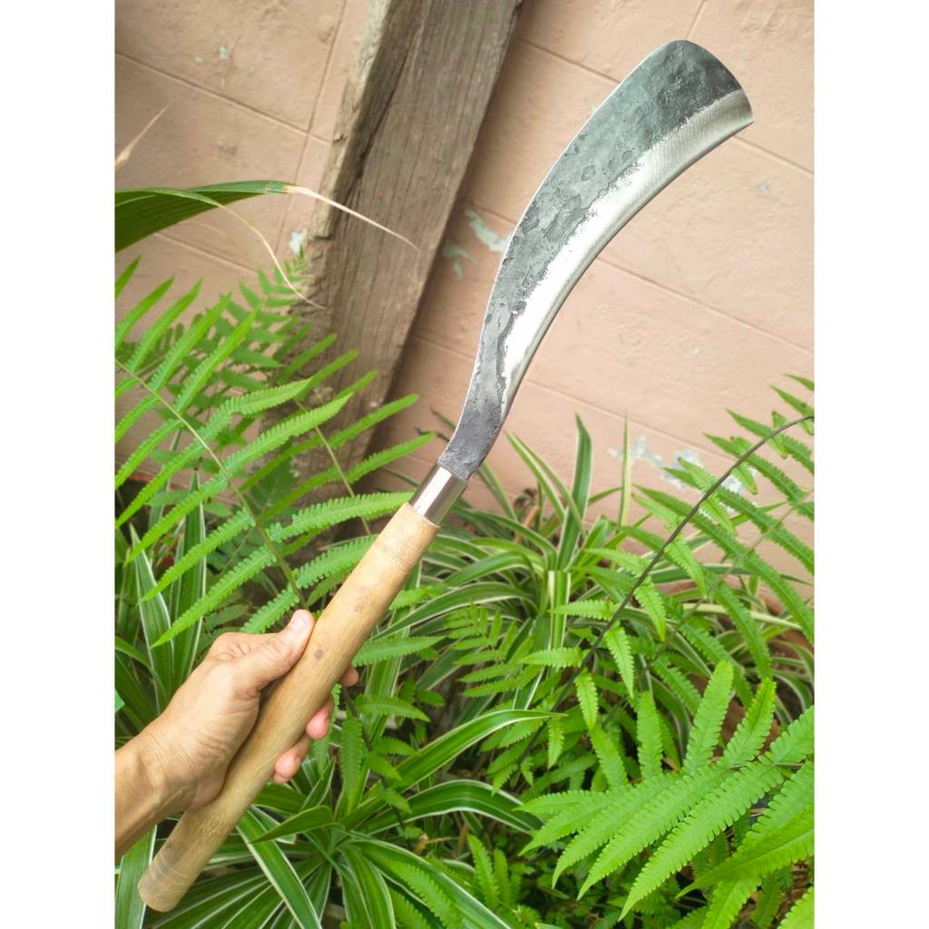 พร้าโต้ พร้าแวง พร้าหัวปลาทู มีดพร้า มีดทำสวน มีดทำไร่ มีดเดินป่า 11.9” SUP9 ตีร้อนชุบแข็ง ผิวไฟ ...