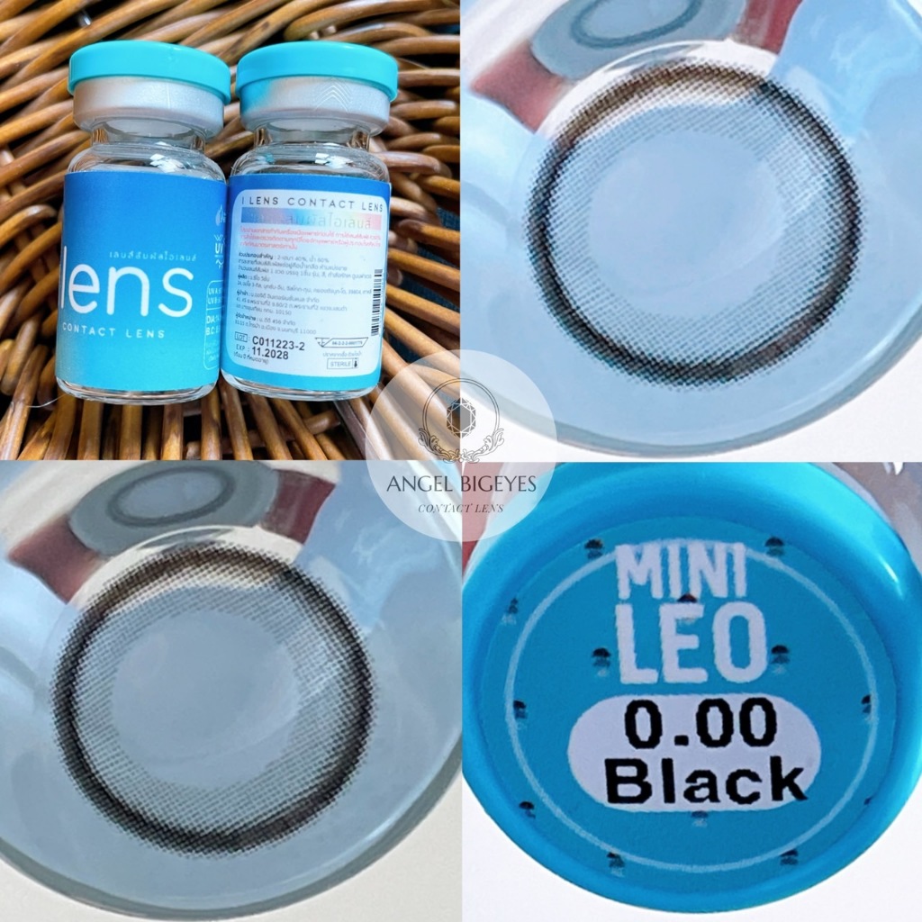 mini Leo Black มินิ สีดำ iLens Contact lens คอนแทคเลนส์ ค่าอมน้ำสูง ...