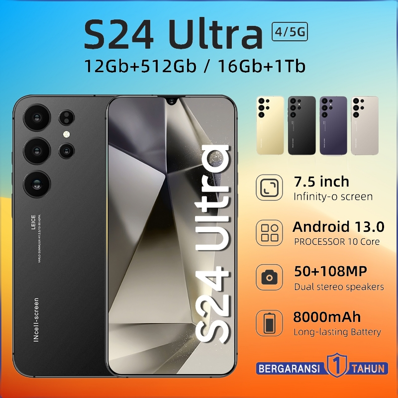 โทรศัพท์ Galaxy S24 Ultra มือถือ [16GB+128/256/512GB] smartphone 7.5นิ้ว phone โทรศัพ 6800mAh ...