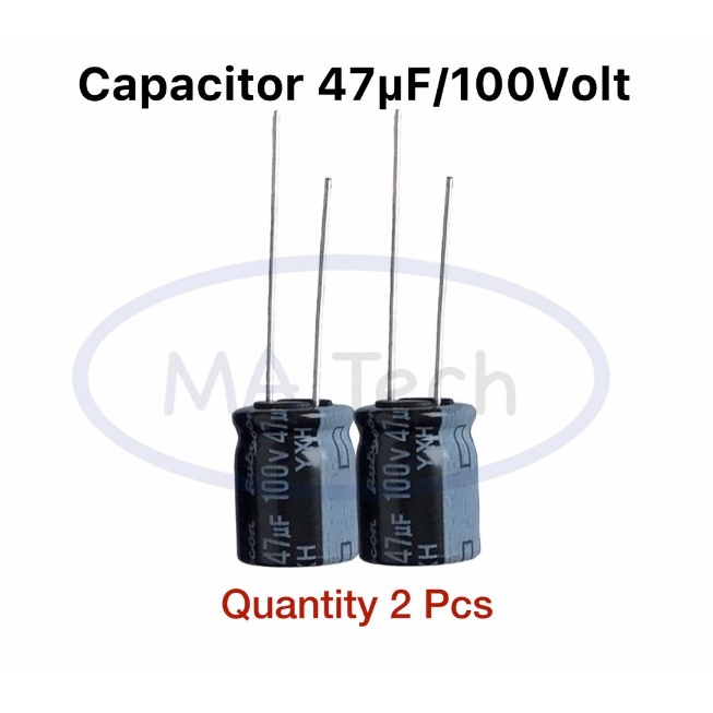 47uf 100V คาปาซิเตอร์ 100v47uf Capacitor 47uf/100V ตัวเก็บประจุไฟฟ้า 1 ...