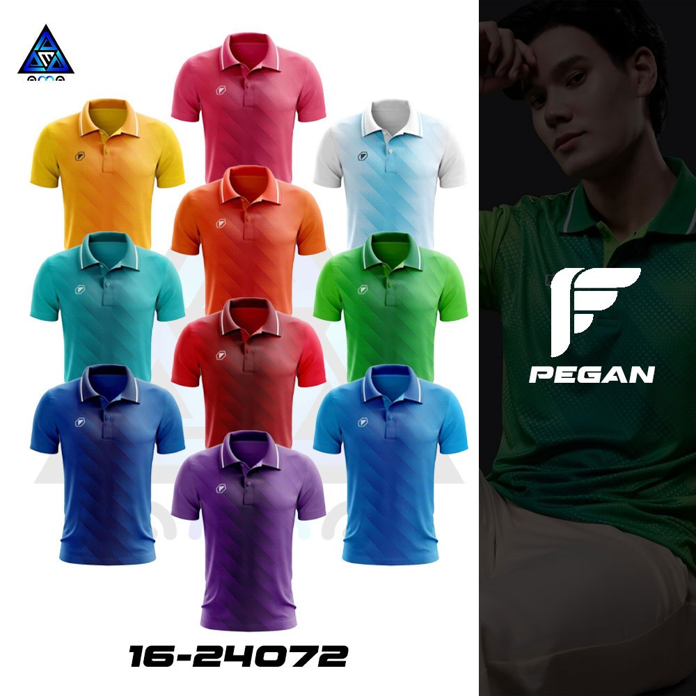 PEGAN เสื้อโปโลพิมพ์ลาย เฉดสีใหม่ รหัส 16-24072 ของเเท้ 1000% | Shopee ...