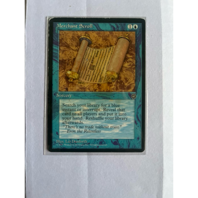 การ์ด MTG Merchant Scroll Blue Magic the gathering EDH สภาพ Ex-Vg | Shopee Thailand
