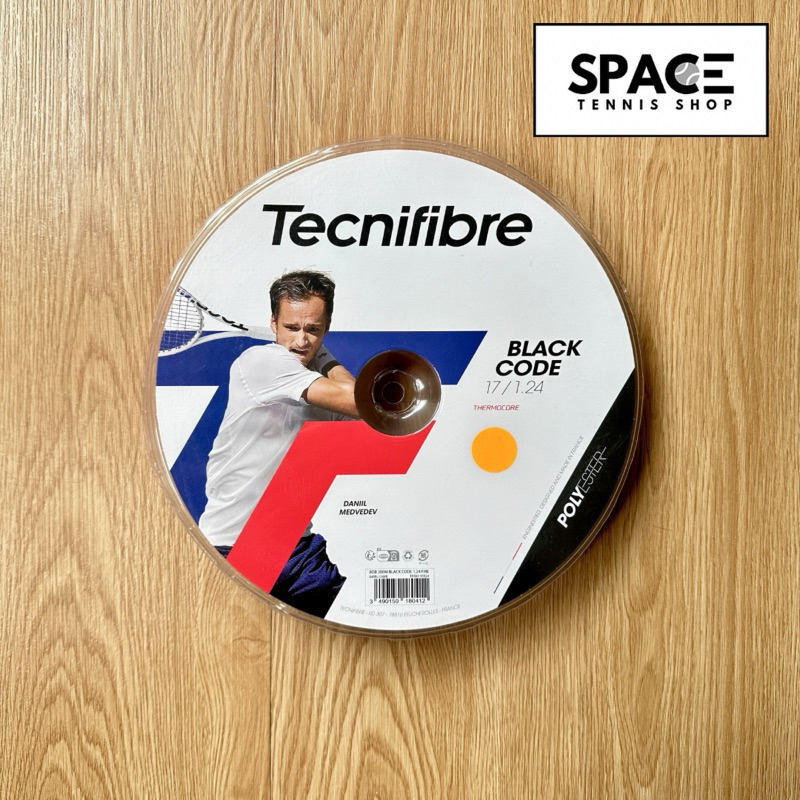 เอ็นเทนนิสตัดแบ่ง Tecnifibre Black Code 17/1.24 Thermecore Orange🟠 | Shopee Thailand