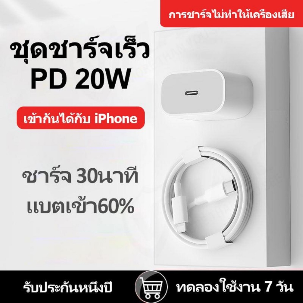 【OUYILI】หัวชาร์จ สายชาร์จ จัดส่งจากไทย สายชาร์จเร็ว PD 20W เครื่องชาร์จ ...